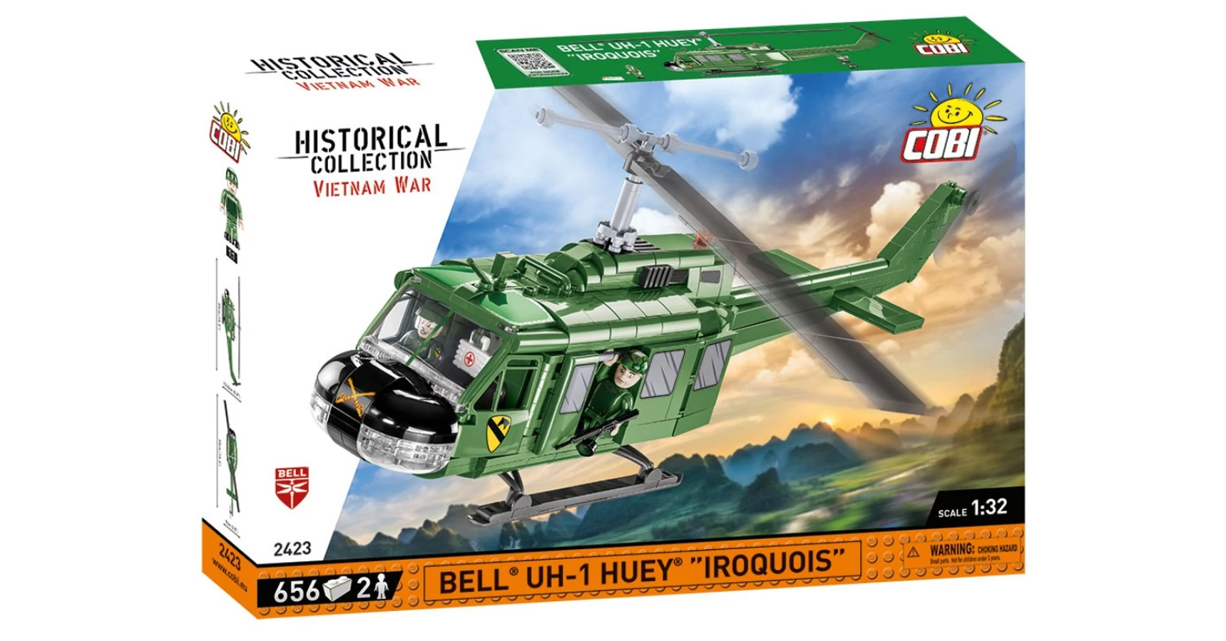 COBI 2423 – Bell UH-1 Huey – Katonai helikopter építőjáték – 100% ...