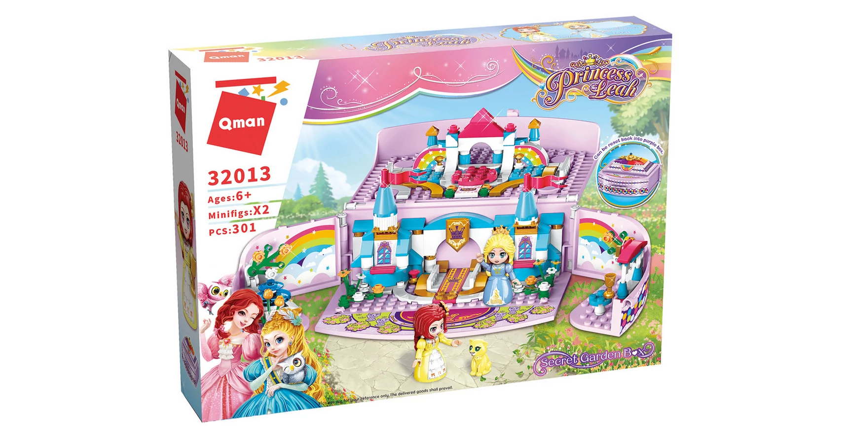 QMAN 32013 - Leah hercegnő titkos kertté alakuló építőjáték doboza ...